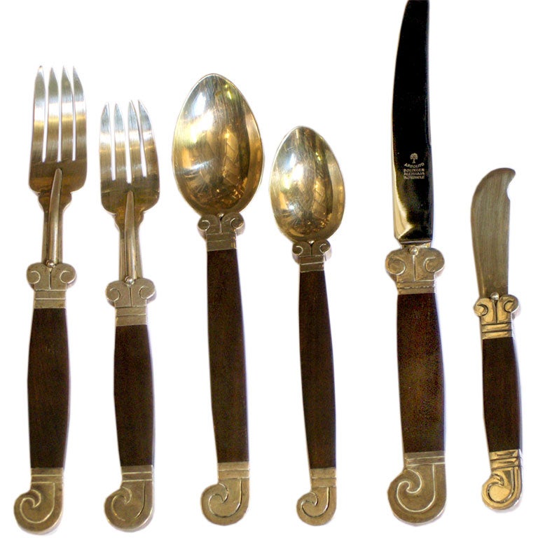 Modernist Mexican Sterling Silver Flatware at 1stDibs