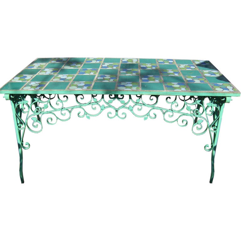 Tim Burton Tile Top Table at 1stDibs | tim burton furniture, burton tiles