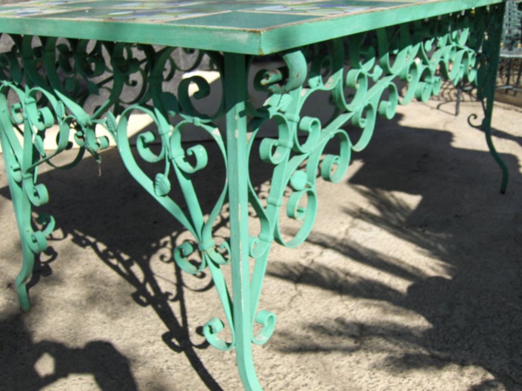 Tim Burton Tile Top Table at 1stDibs | tim burton furniture, burton tiles