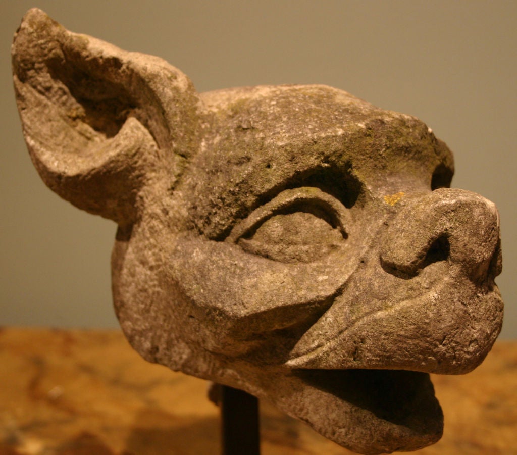 A Companion Pair of Fantastic Gothic Limestone Gargoyles For Sale at ...