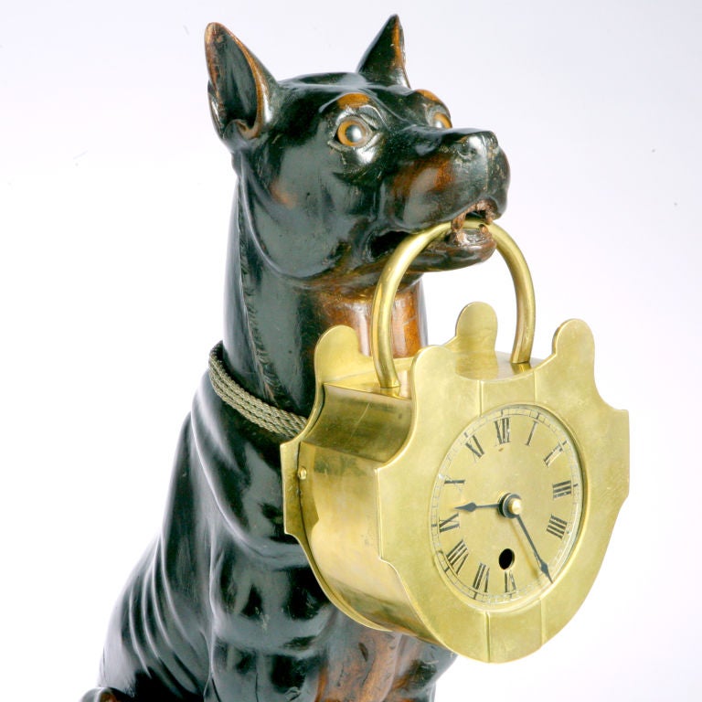 Victorian Dog Clock at 1stDibs