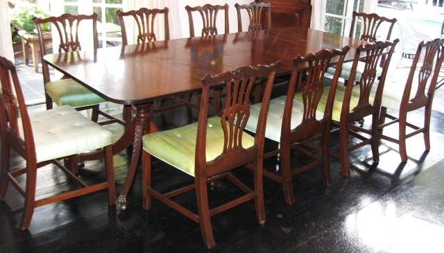 Set of 10 Period Sheraton Dining Chairs,Estate: Norman Krasna at 1stDibs