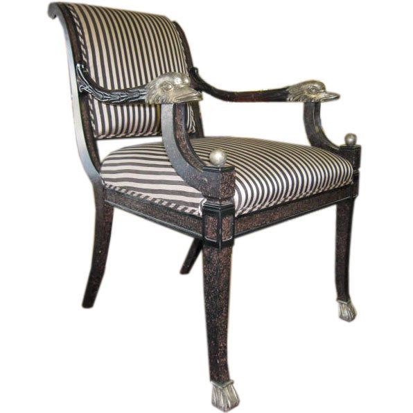 6 Wild Goose Head Carved Dining Chairs at 1stDibs