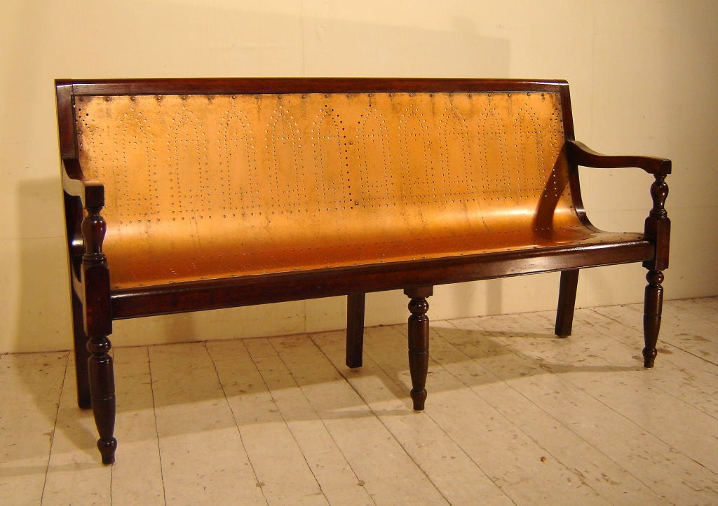 A faux copper seat Great Western Railway bench (three available) at 1stDibs