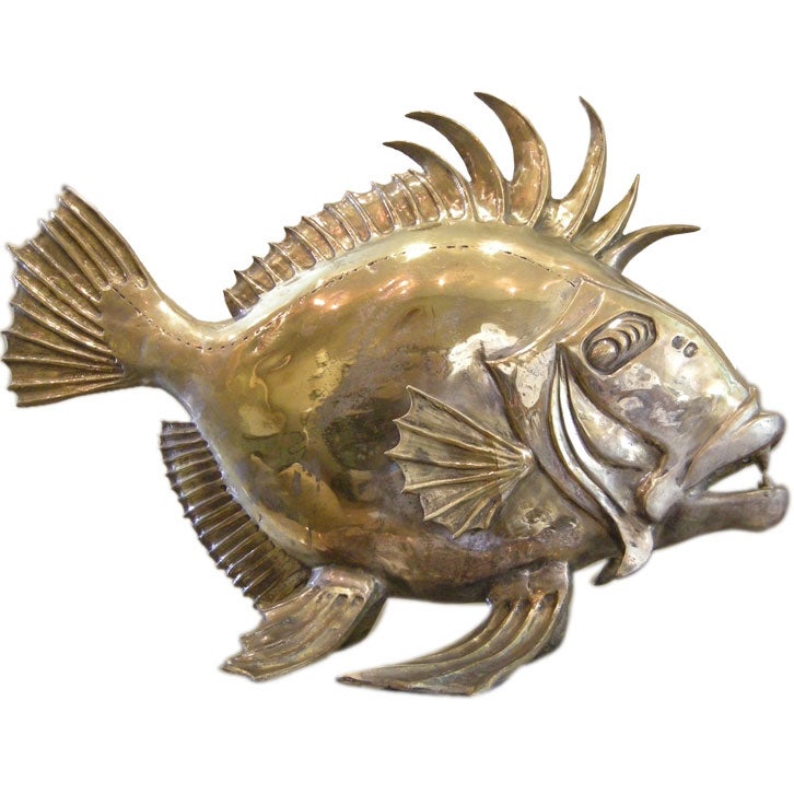 Large Bronze Fish Sculpture by David Jones at 1stDibs