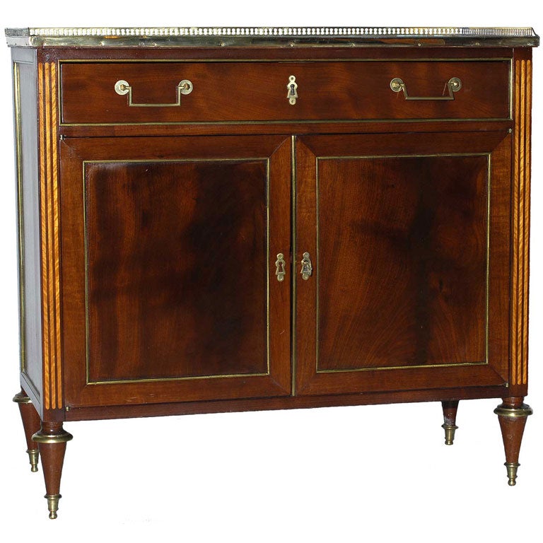 Mahogany Serving Cabinet Signed Jean-Baptiste Gamichon at 1stDibs