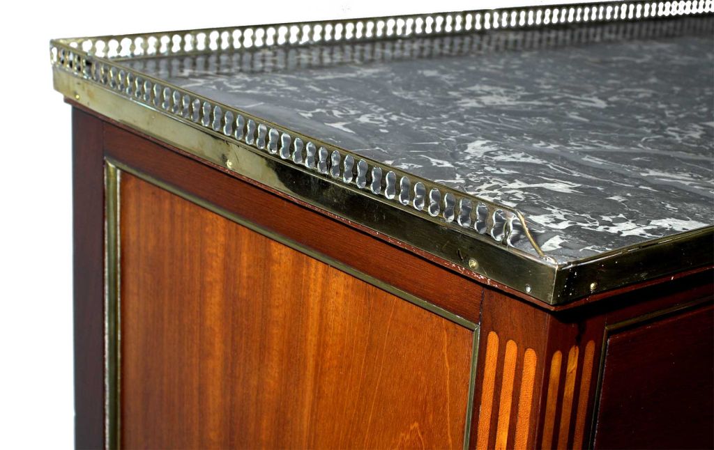 Mahogany Serving Cabinet Signed Jean-Baptiste Gamichon at 1stDibs