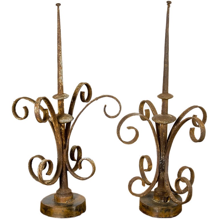 Pair of French roof finials at 1stDibs