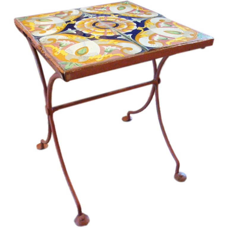 Santa Barbara Tile Table at 1stDibs