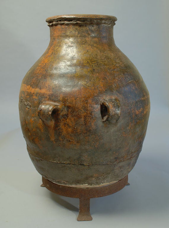Large Antique Guatemalan Tinajera - Water Pot at 1stDibs