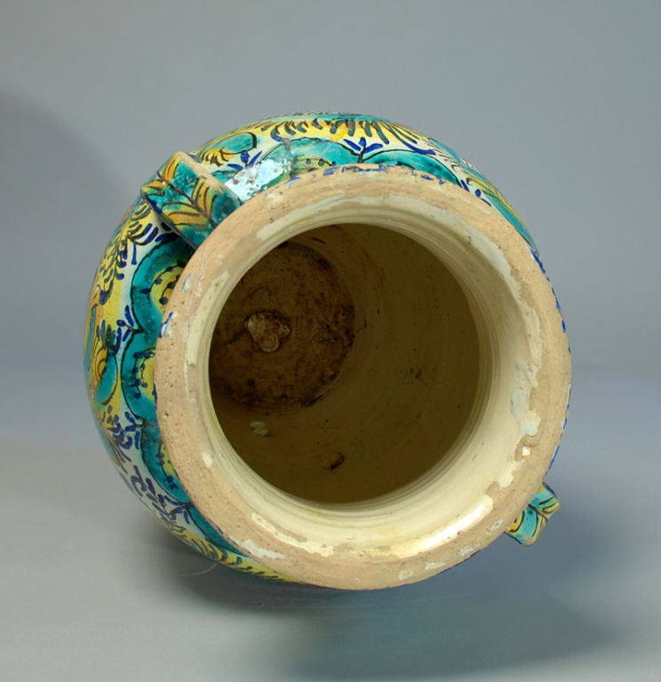 Large Antique Spanish Talavera Jardiniere, Sevilla - Circa 1880 at 1stDibs