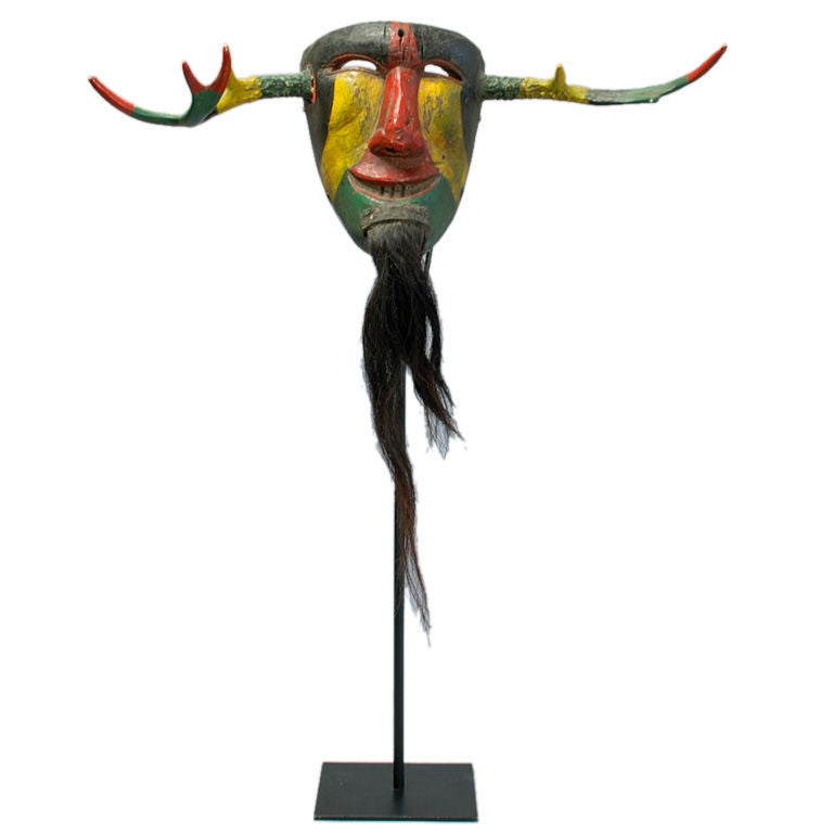 Rare Antique Mexican Diablo Mask - San Luis Potosi - circa 1940 at 1stDibs