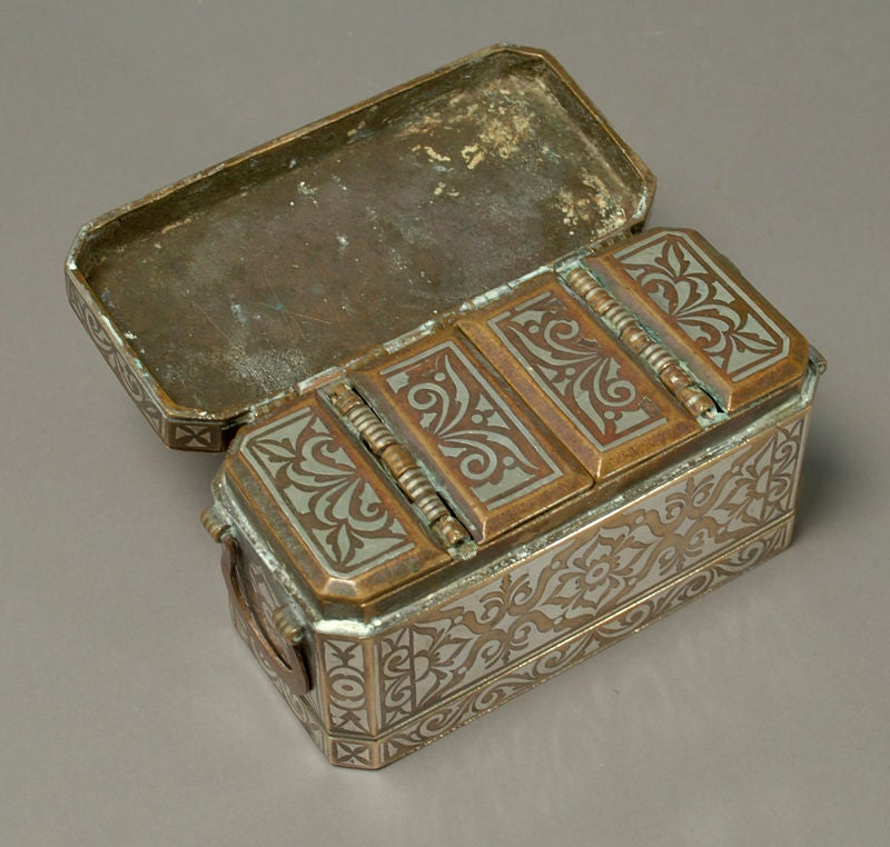 Antique Silver Inlaid Betel Nut Box at 1stDibs