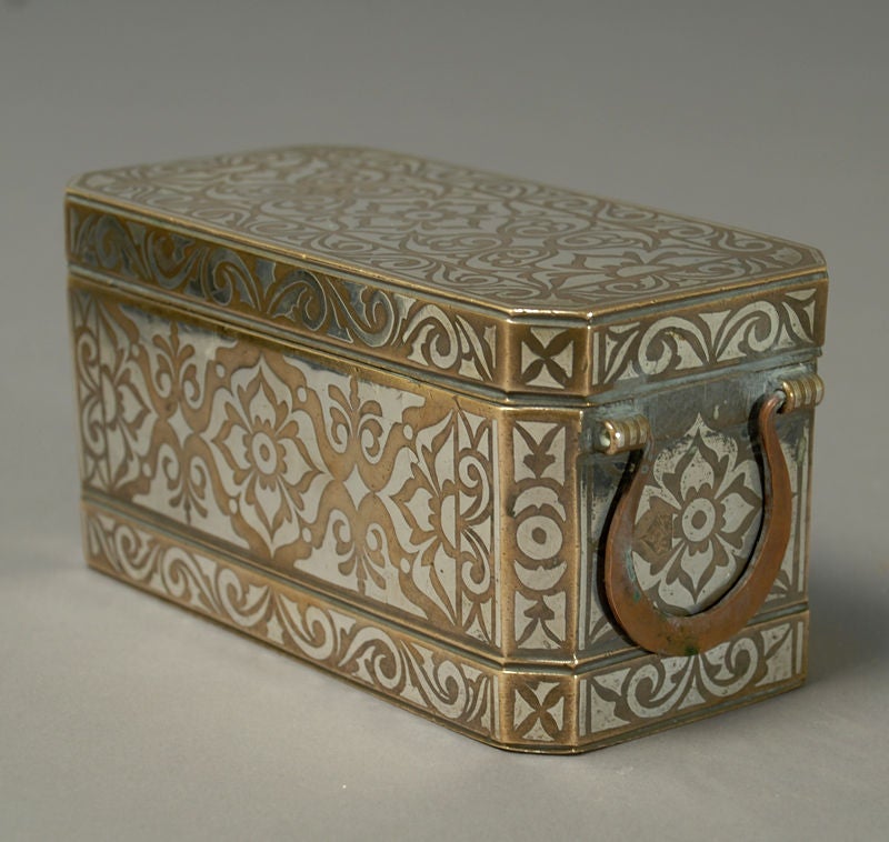 Antique Silver Inlaid Betel Nut Box at 1stDibs