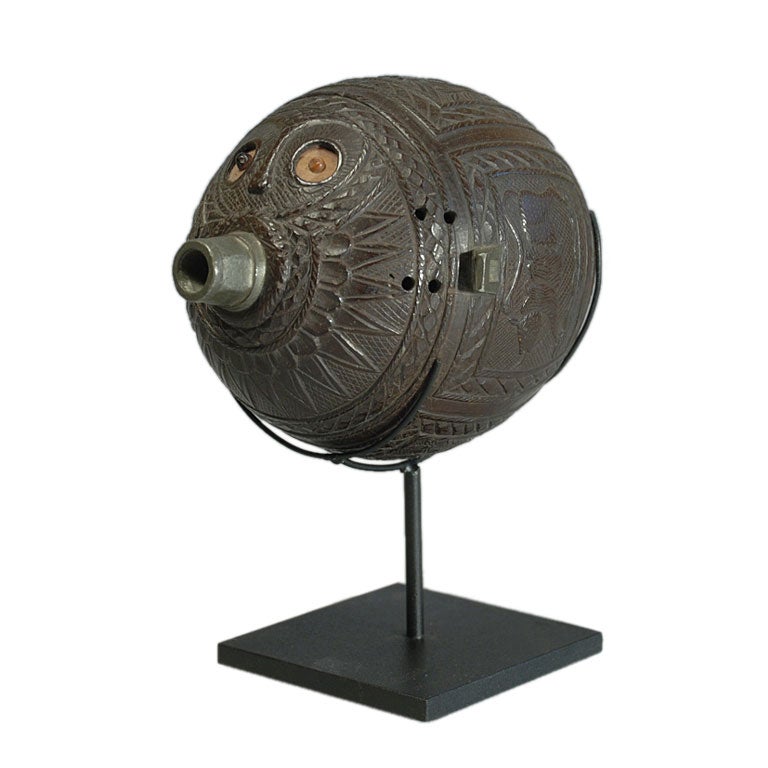 Rare 19th century Mexican Coconut Flask at 1stDibs