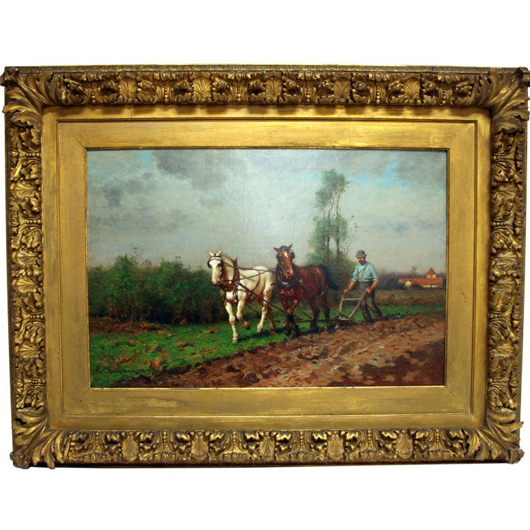 Frank Russell Green American Pastoral Oil Painting For Sale at 1stDibs