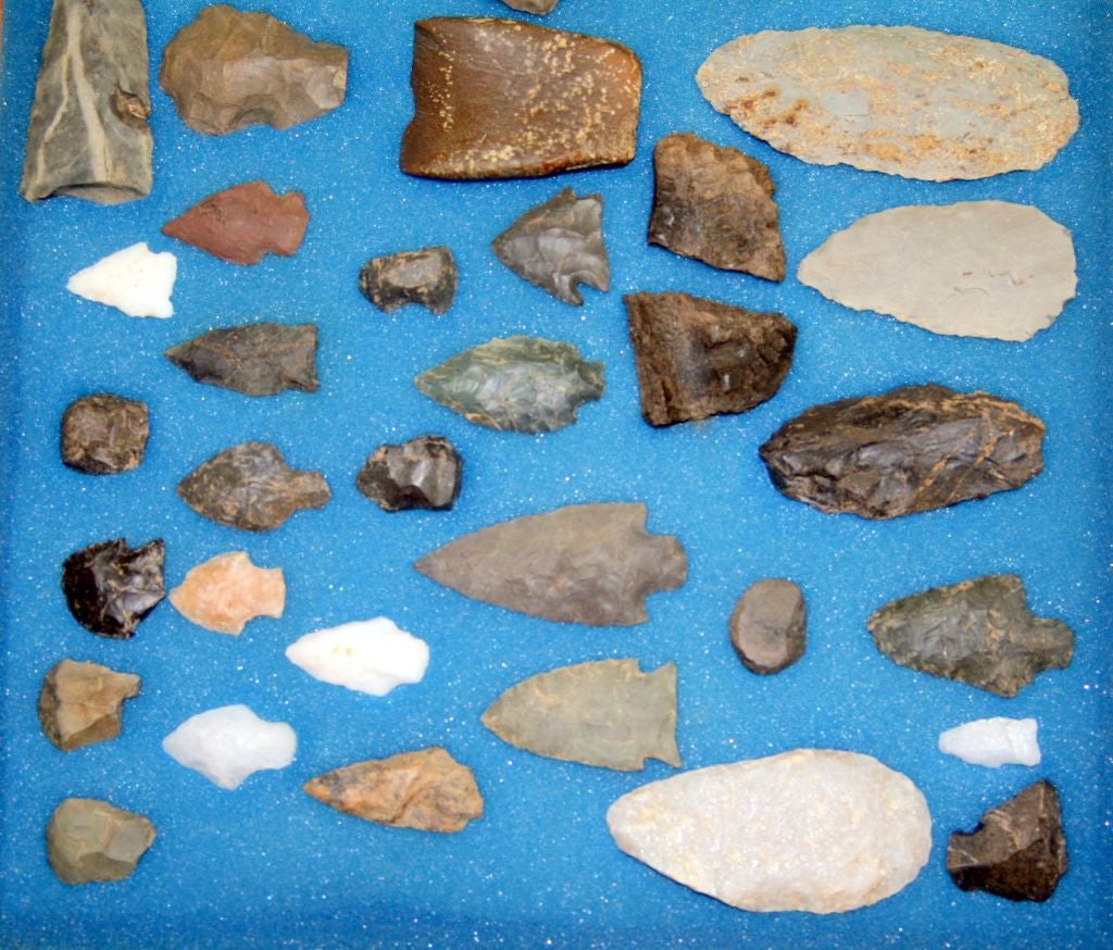 Framed Collection of Native American Indian Artifacts at 1stDibs