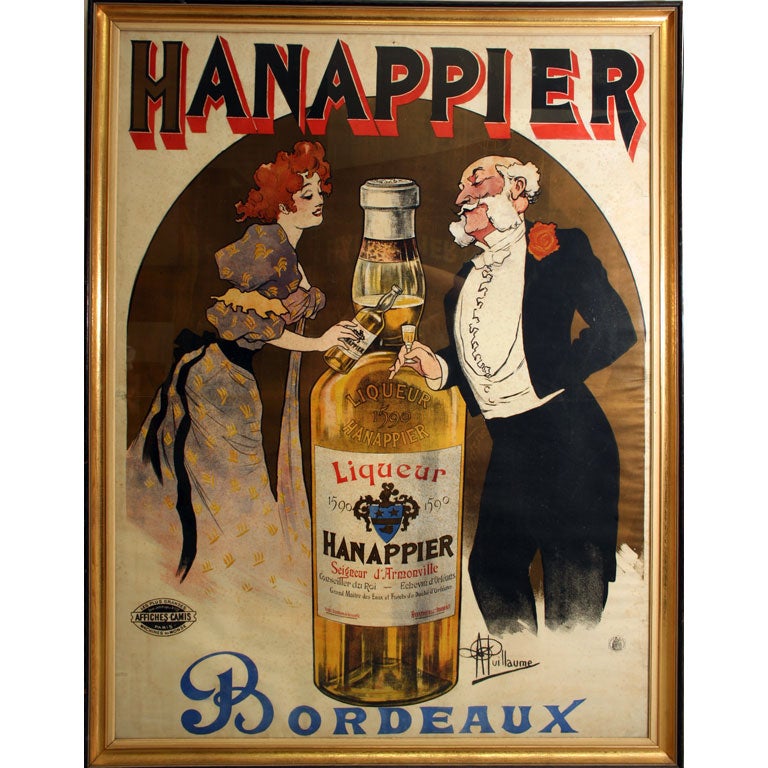 Albert Guillaume French Art Nouveau Liqueur Hannapier Poster For Sale ...