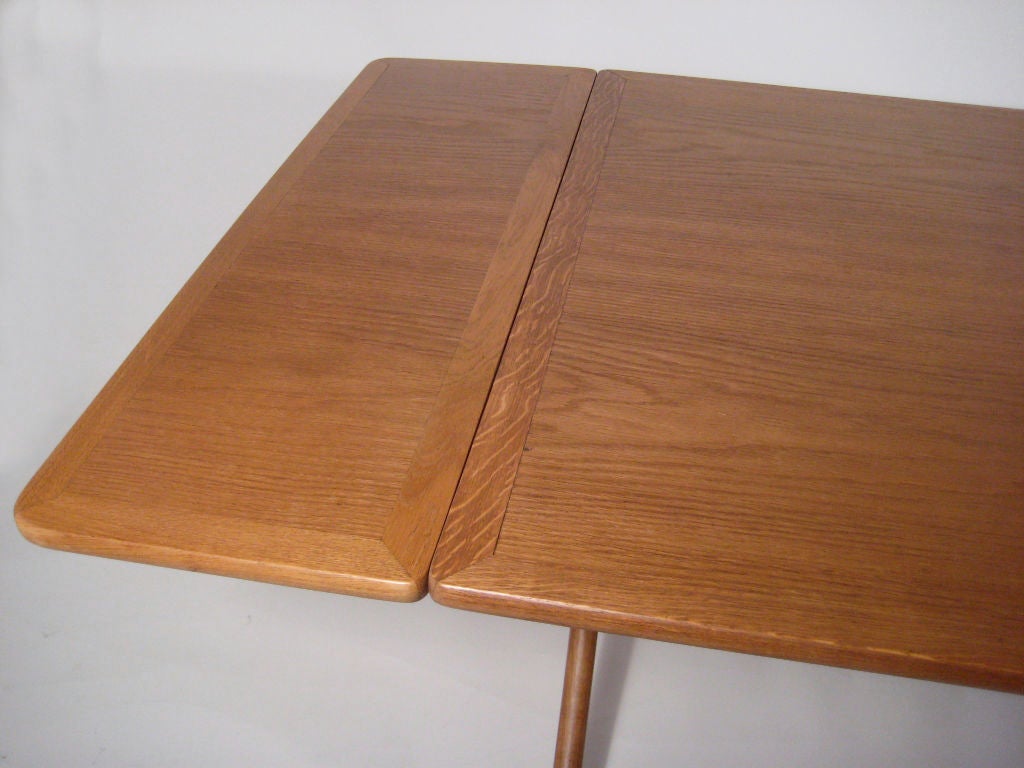 Drop leaf scissor leg table by Hans Wegner at 1stDibs