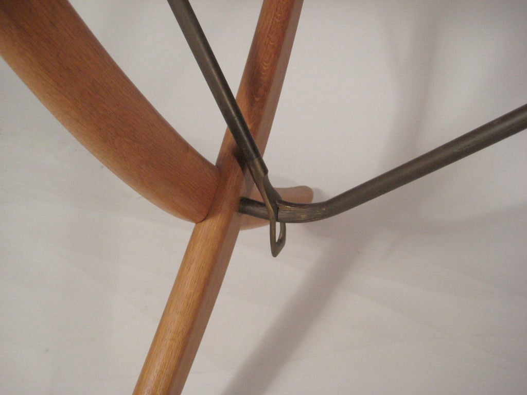 Drop leaf scissor leg table by Hans Wegner at 1stDibs