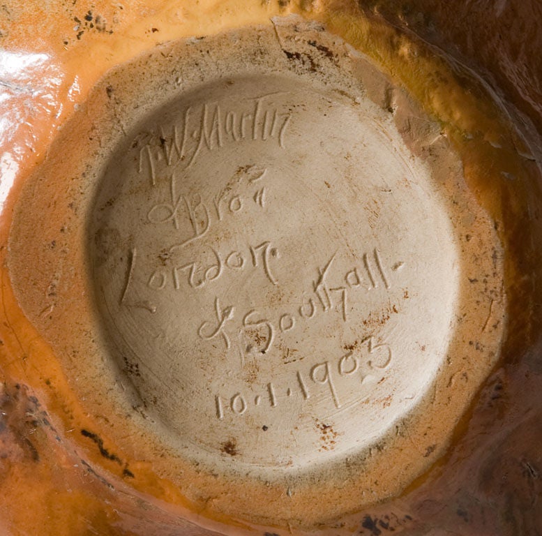 English Pottery Martin Brothers double-face jug at 1stDibs