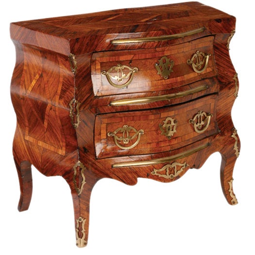Italian Bombe' and serpentine miniature commode at 1stDibs