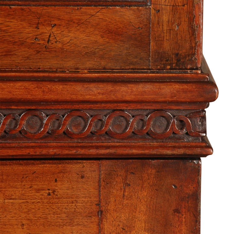 Mahogany Display Cabinet with Blind Fretwork For Sale at 1stDibs