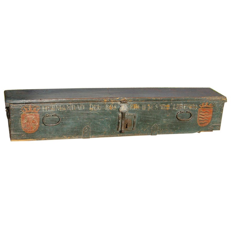 Painted Spanish Rifle Chest For Sale at 1stDibs