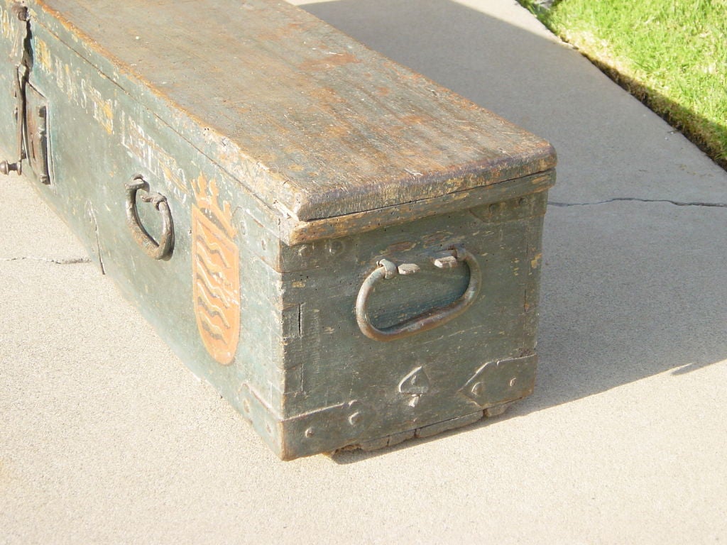 Painted Spanish Rifle Chest For Sale at 1stDibs