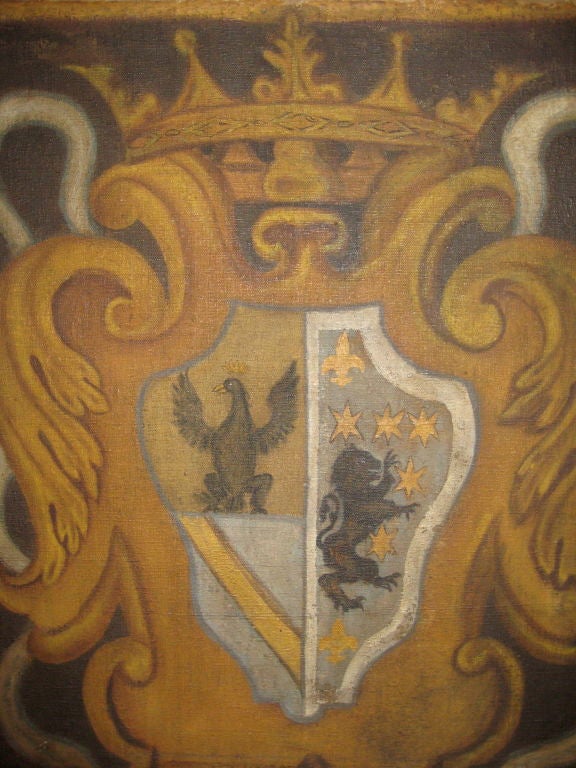 Painted Italian Crest For Sale at 1stDibs