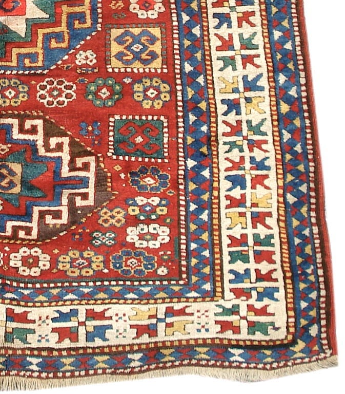 Antique Kazak rug at 1stDibs