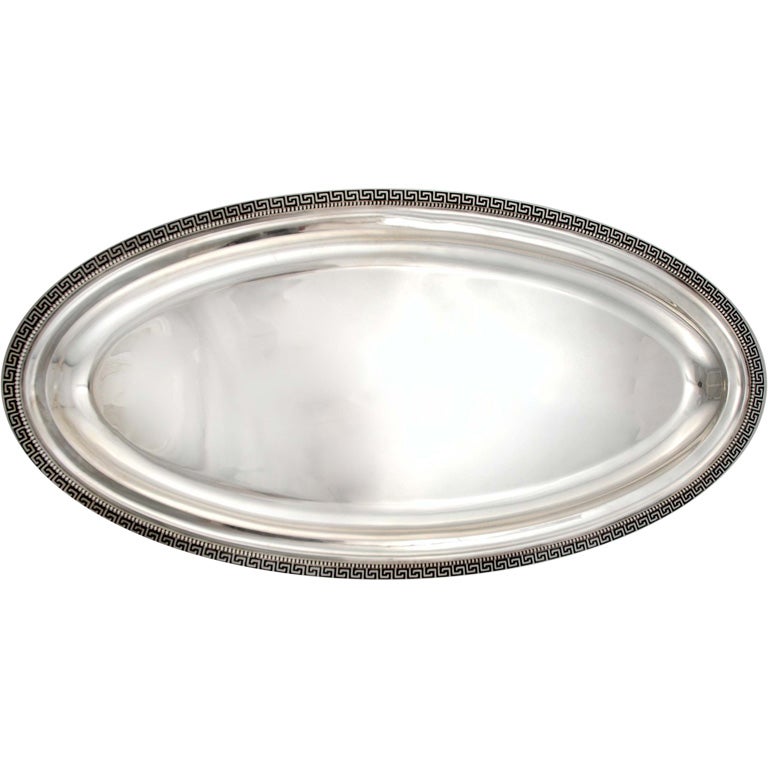 Tiffany Sterling Silver Large Serving Tray 1858 at 1stDibs