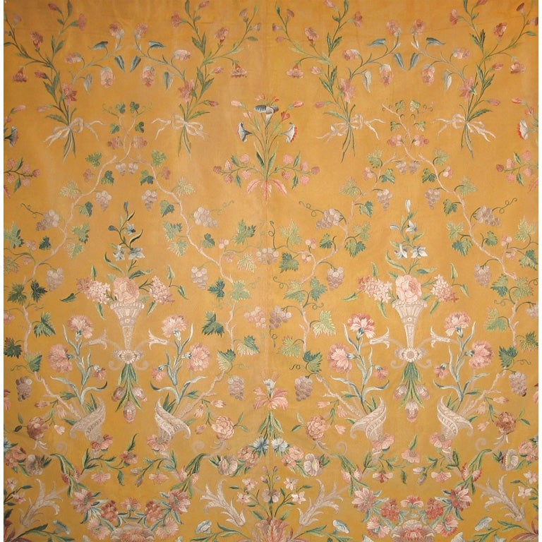 Finely Embroidered Panel For Sale at 1stDibs