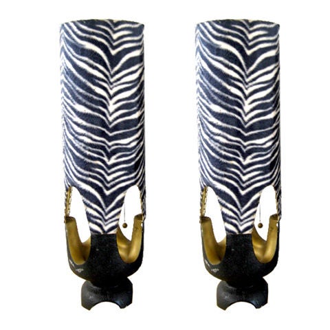 Mid Century Modern "Zebra" table lamp 1950's at 1stDibs