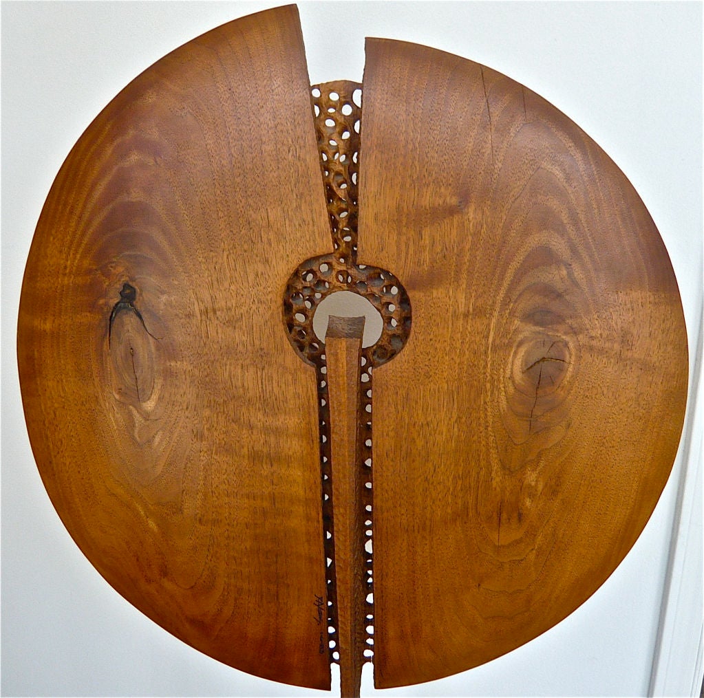 Split Disc Wood Sculpture by Doug Ayers at 1stDibs