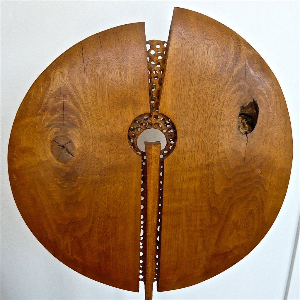 Split Disc Wood Sculpture by Doug Ayers at 1stDibs