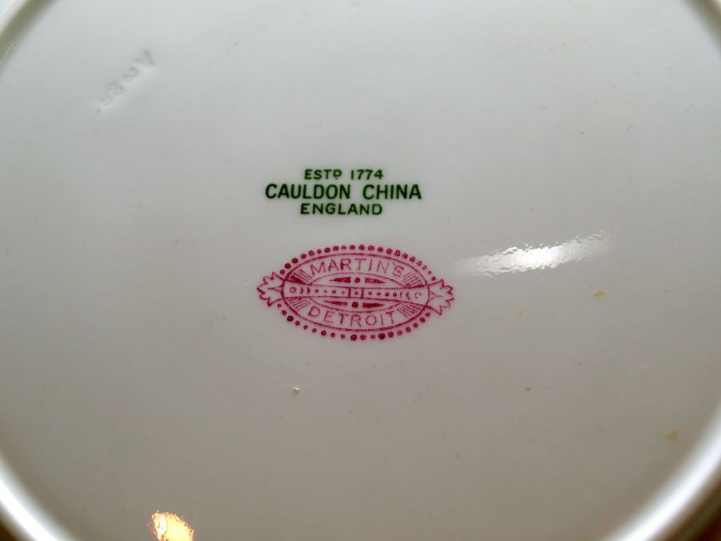 Set of English Royal Cauldon Bone China Plates at 1stDibs