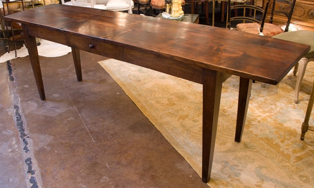 French Cherry Wood, Oak and Fir Console Table at 1stDibs | wood console ...