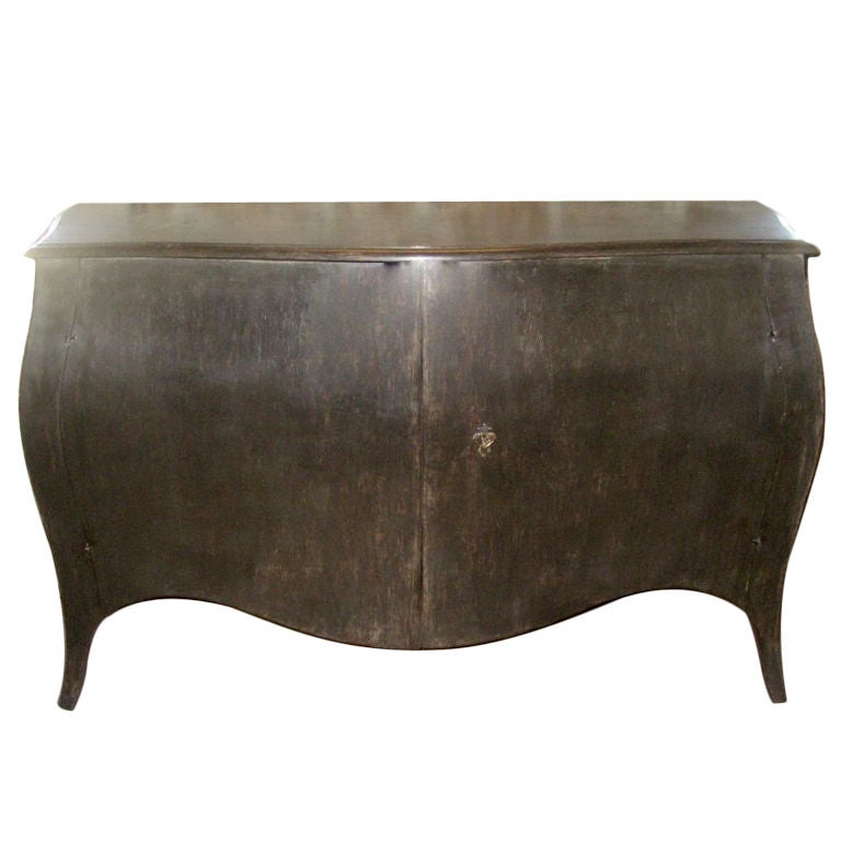 Two Door Black Commode Bombe at 1stDibs