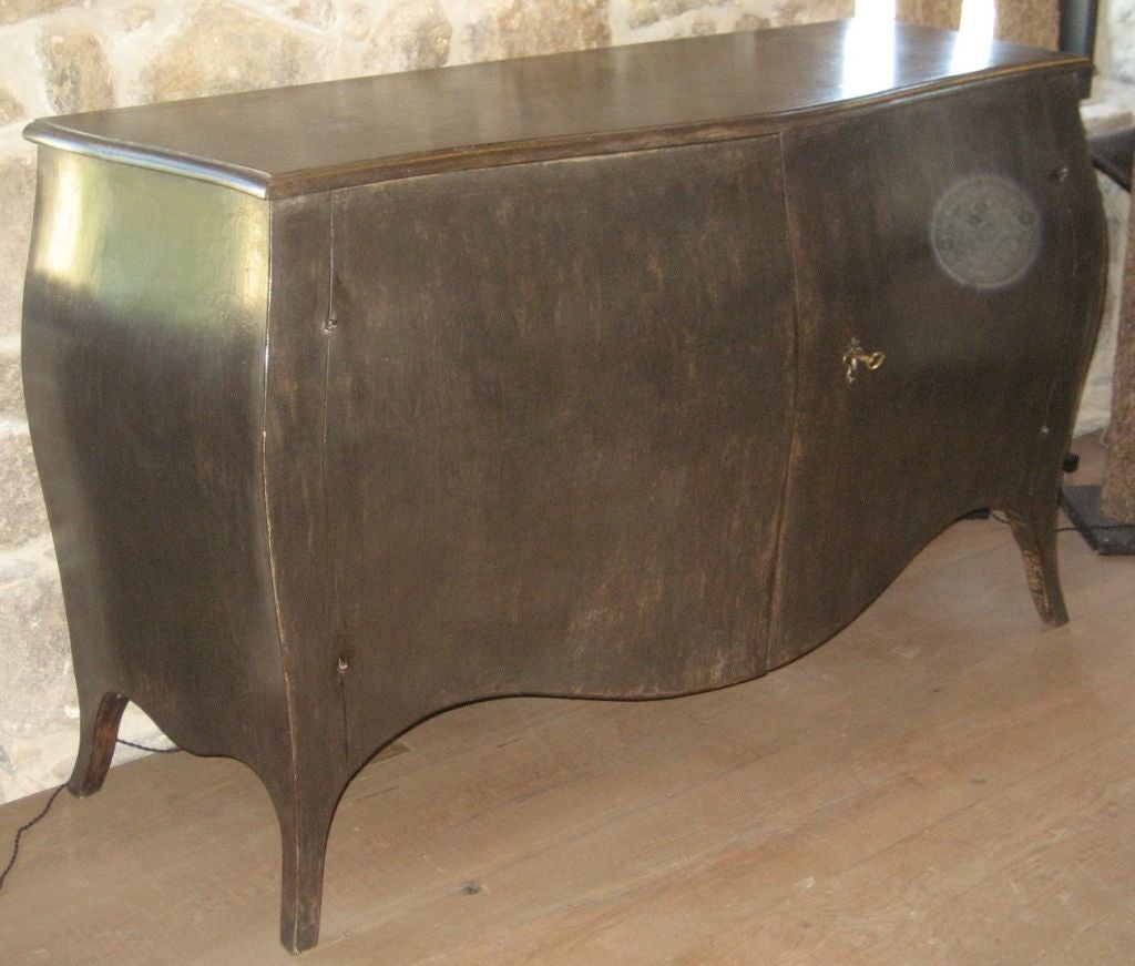Two Door Black Commode Bombe at 1stDibs