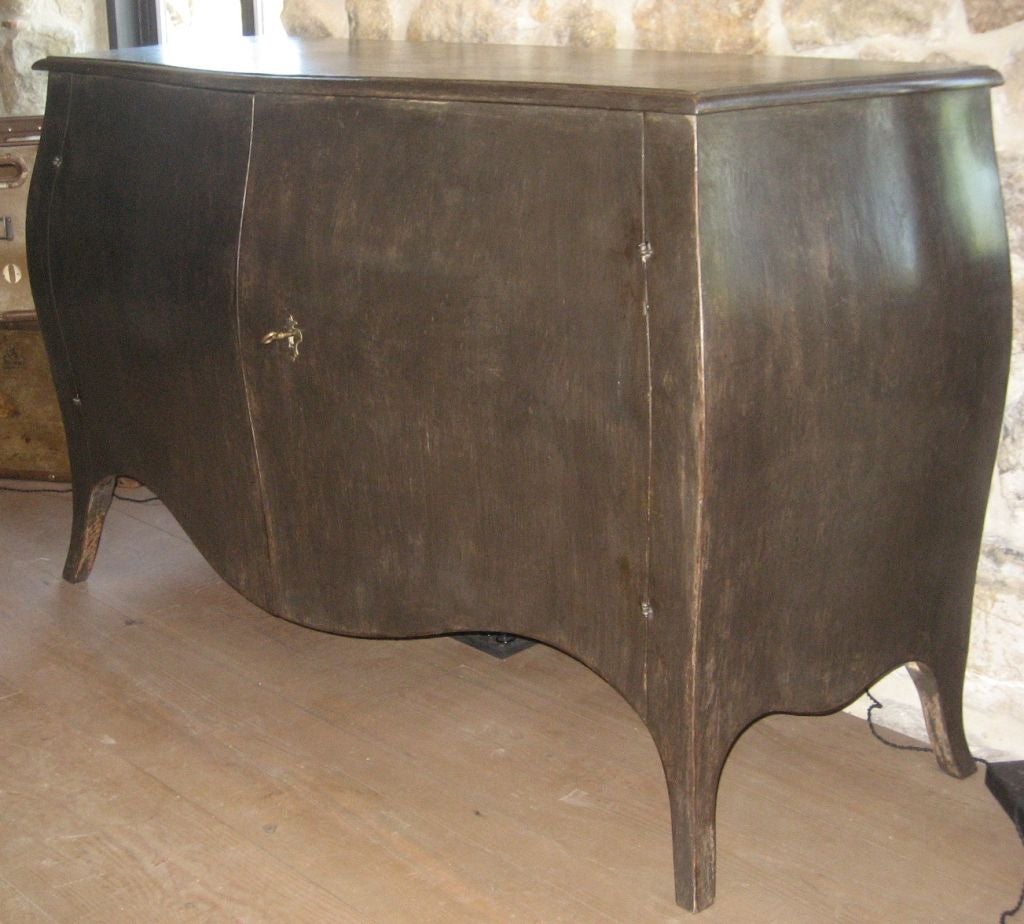 Two Door Black Commode Bombe at 1stDibs