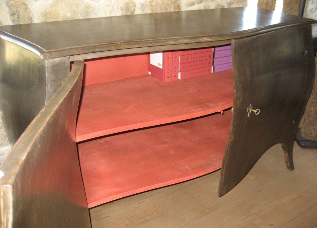 Two Door Black Commode Bombe at 1stDibs