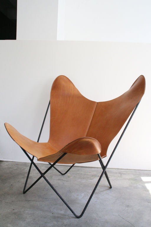 Pair of Antonio Bonet BKF Leather Iron Butterfly Chairs For Sale at 1stDibs