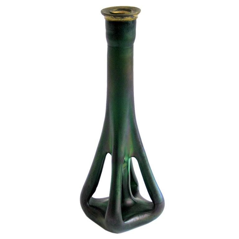 Marie Kirschner Loetz Glass Candlestick, circa 1905 For Sale at 1stDibs