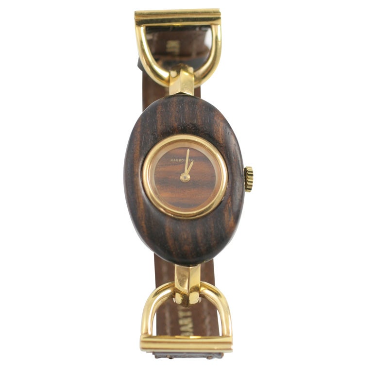 Unusual Ebony and Gold Watch by Mauboussin at 1stDibs