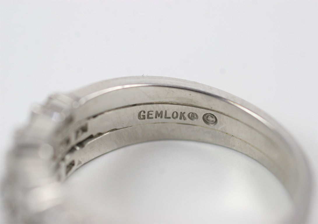 Platinum Gem-Lok Ring at 1stDibs