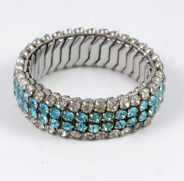 Expandable Rhinestone Bracelet For Sale at 1stDibs