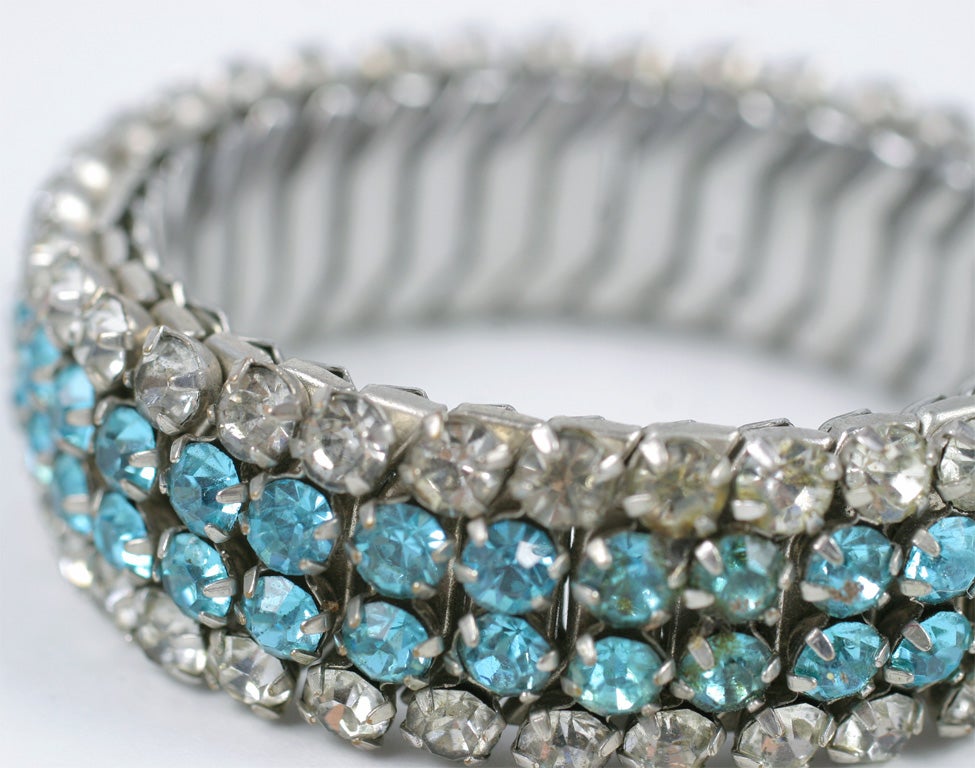 Expandable Rhinestone Bracelet For Sale at 1stDibs