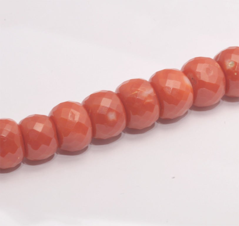 Single Strand Natural red Coral Necklace at 1stDibs