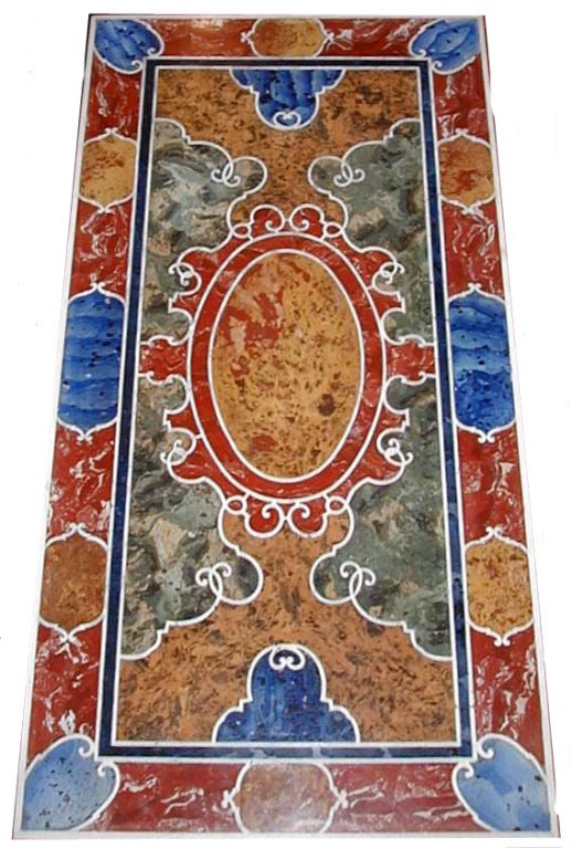 An inlaid marble and scagliola table top For Sale at 1stDibs